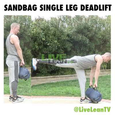 15 Minute Full Body Sandbag Workout Routine - Live Lean TV