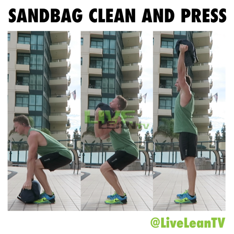 15 Minute Full Body Sandbag Workout Routine – Live Lean TV