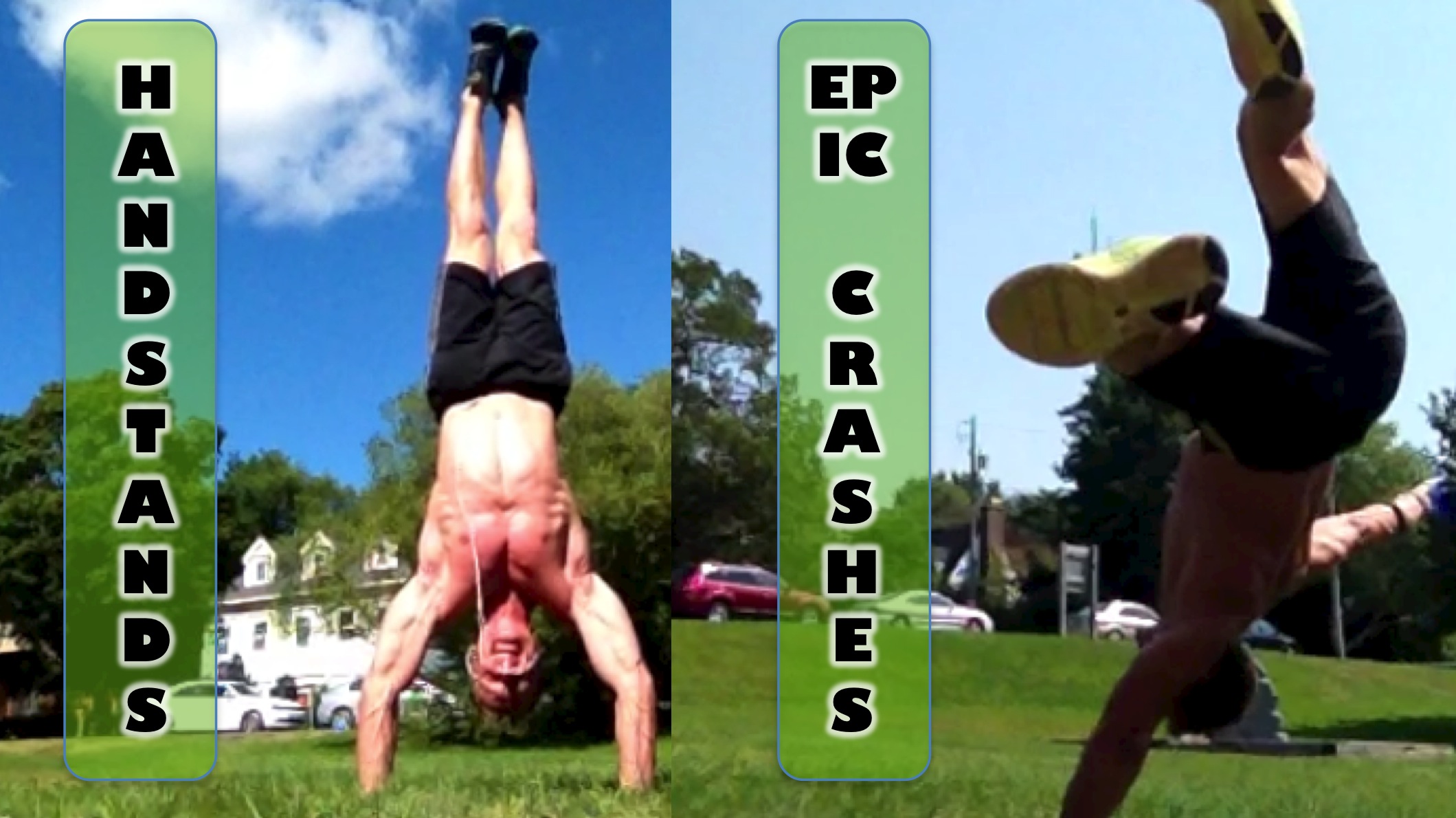 Handstands (& Epic Crashes) - My NEW 30 Day Goal #LLTV - Live Lean TV